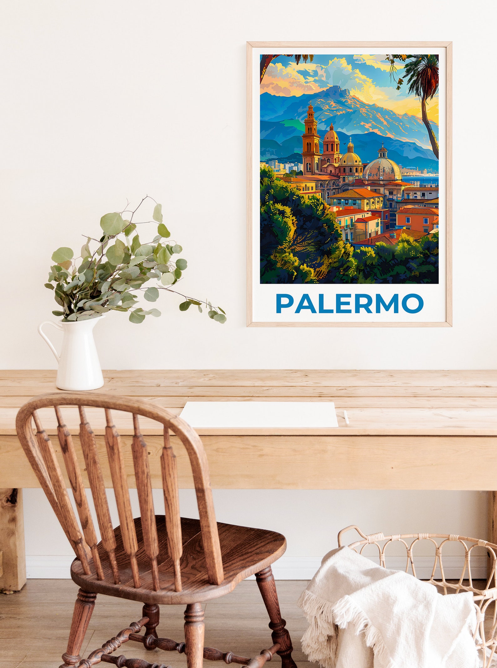 Palermo Poster, Palermo Print, Sicily Art, Italy Print, Palermo Travel ...