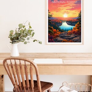 Hiawatha National Forest Poster, Hiawatha Print, Michigan Poster ...