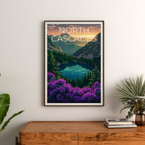 North Cascades National Park Poster, Washington Print, Washington Art ...