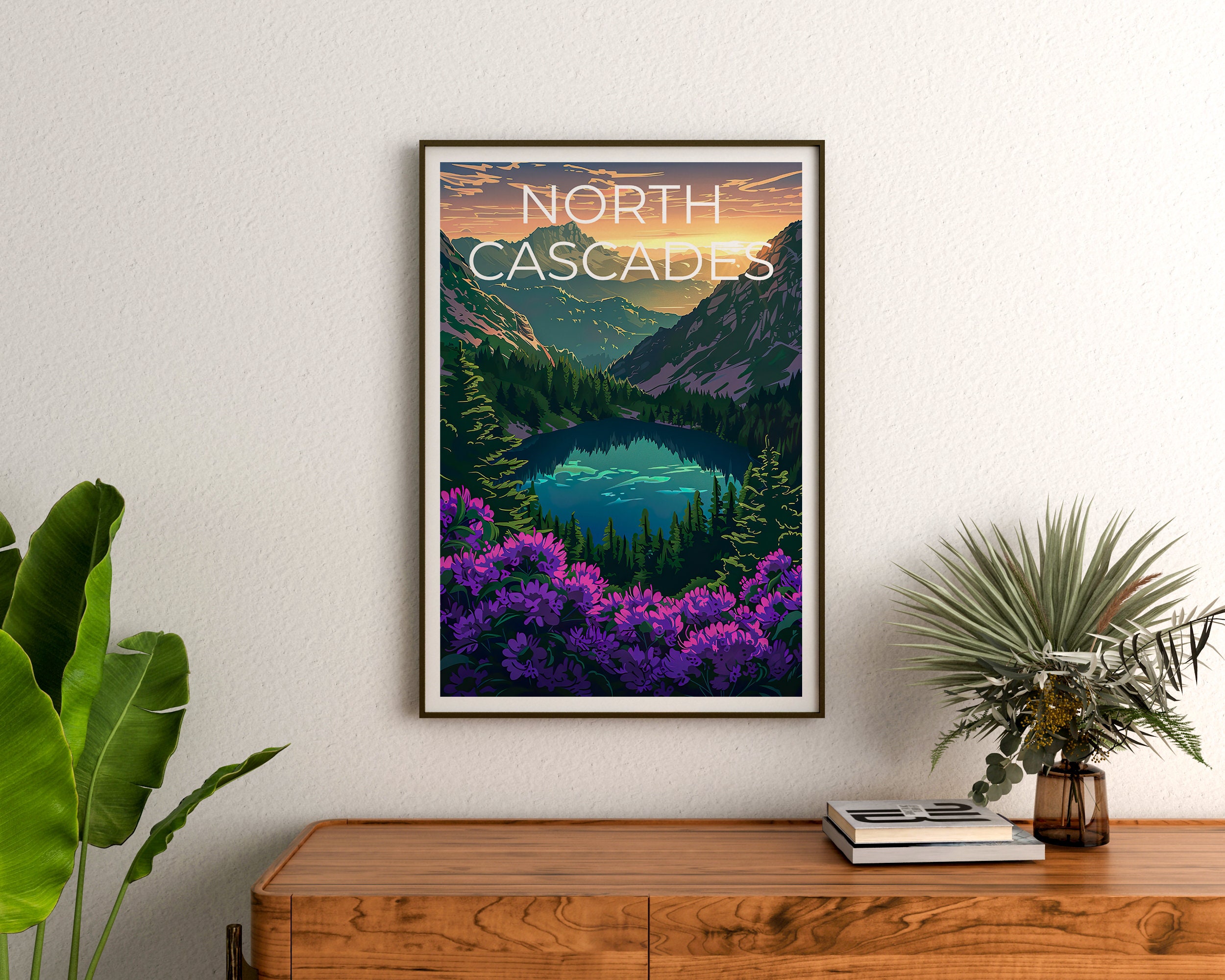 North Cascades National Park Poster, Washington Print, Washington Art ...