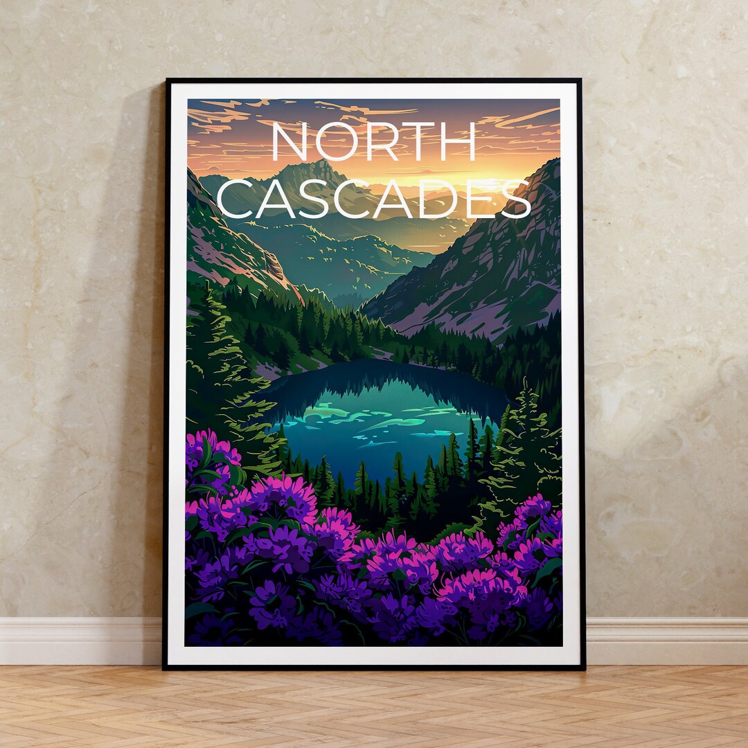 North Cascades National Park Poster, Washington Print, Washington Art ...