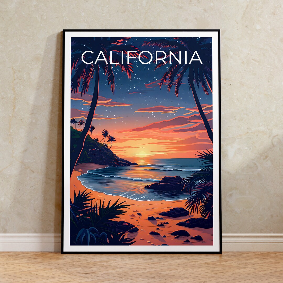 California Poster, California Print, Coast Poster, Coast Print ...