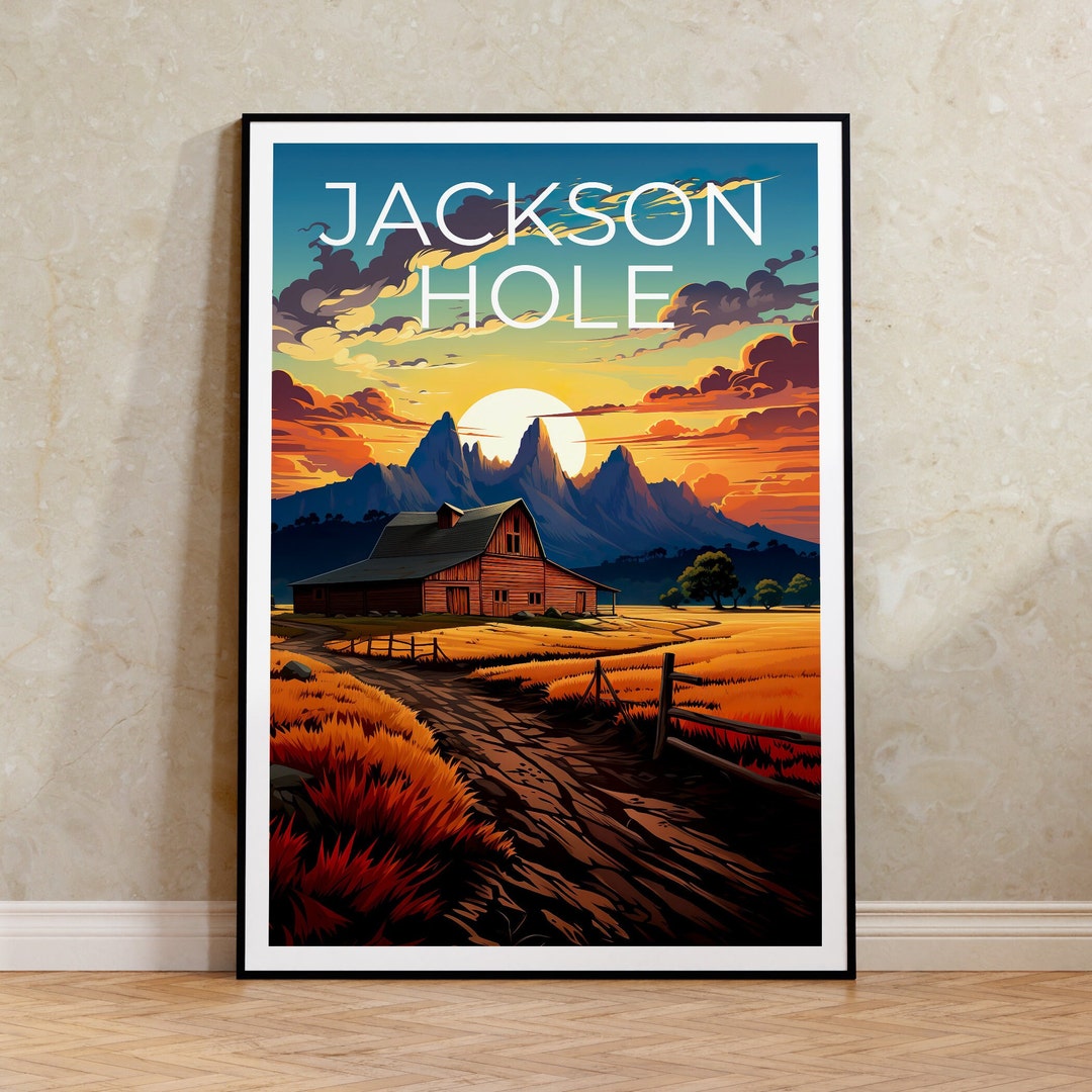 Jackson Hole Poster, Grand Teton Print, Grand Teton Art, Jackson Hole ...