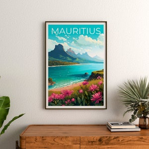 Mauritius Poster, Mauritius Print, Coast Art, Coast Print, Mauritius ...