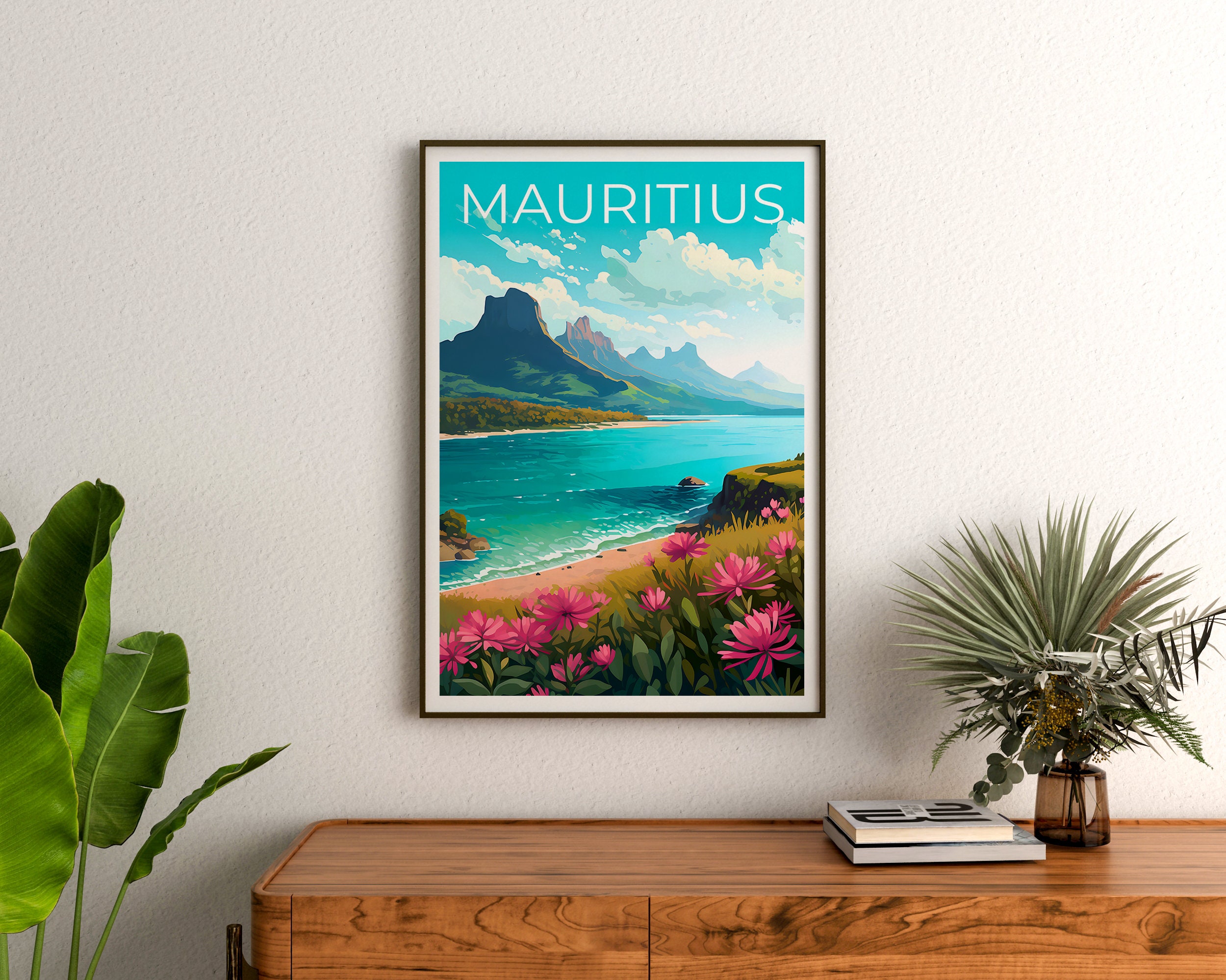 Mauritius Poster, Mauritius Print, Coast Art, Coast Print, Mauritius ...