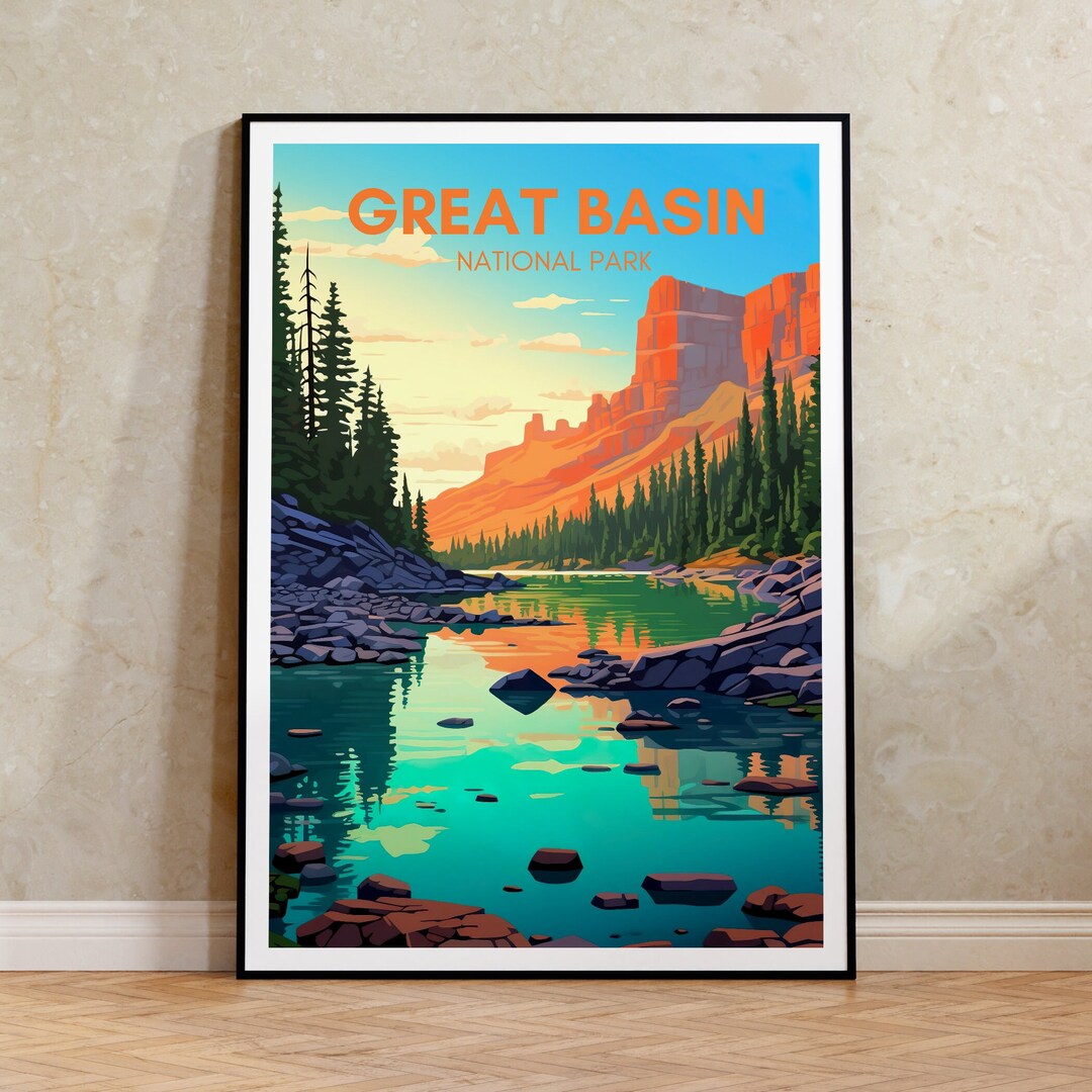 Great Basin Travel Poster, Great Basin Wall Art, National Park Print ...