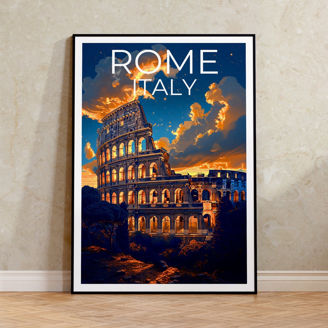 Rome Poster, Rome Print, Colosseum Poster, Colosseum Print, Italy ...