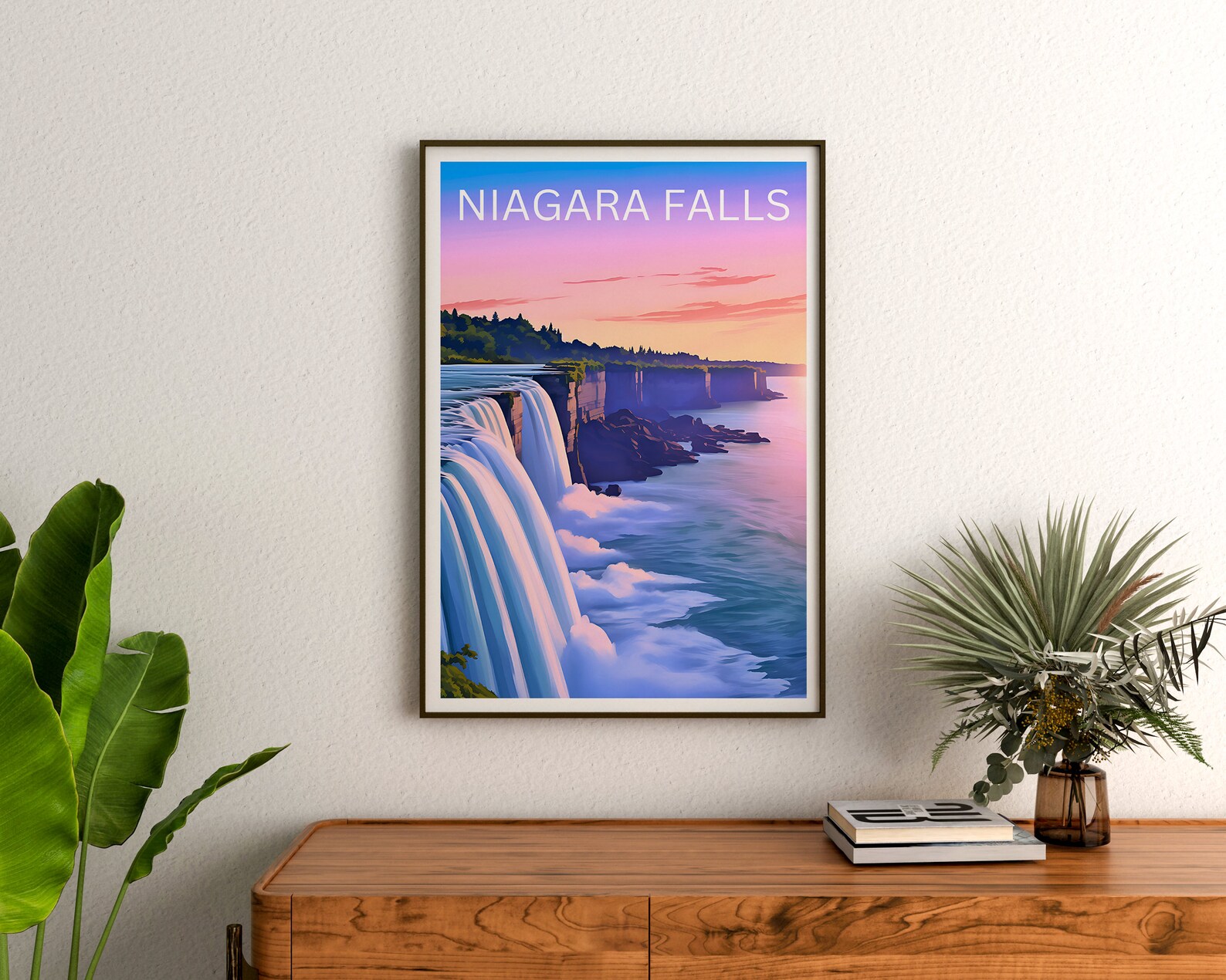 Niagara Falls Travel Poster, New York Wall Art, New York Print, Niagara ...