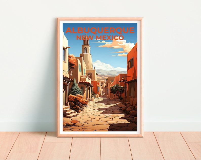 Albuquerque Travel Poster, New Mexico Wall Art, New Mexico Print ...