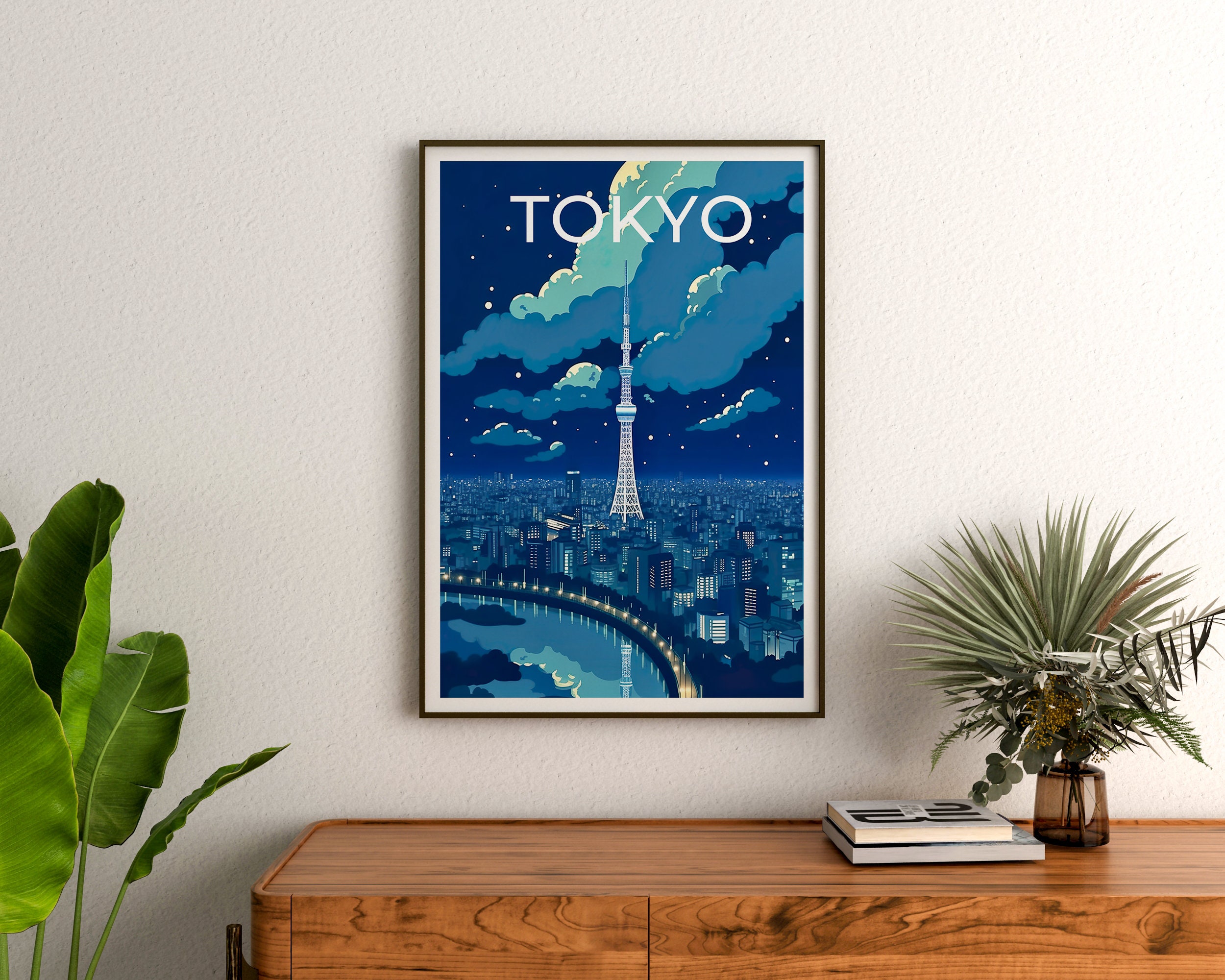 Tokyo Travel Poster Tokyo Skytree Wall Art Tokyo Print - Etsy