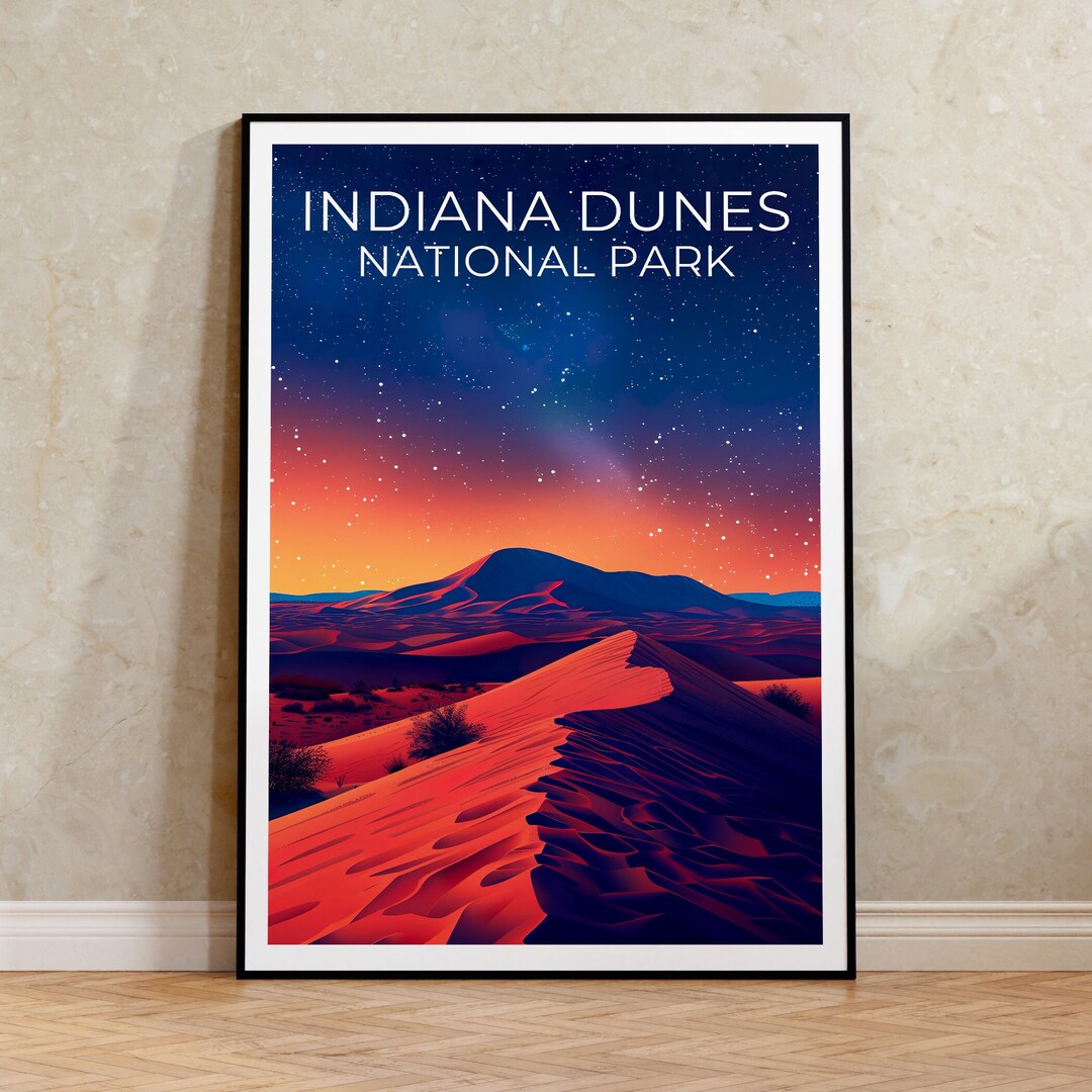 Indiana Dunes National Park Poster, Indiana Dunes Print, Indiana Poster ...