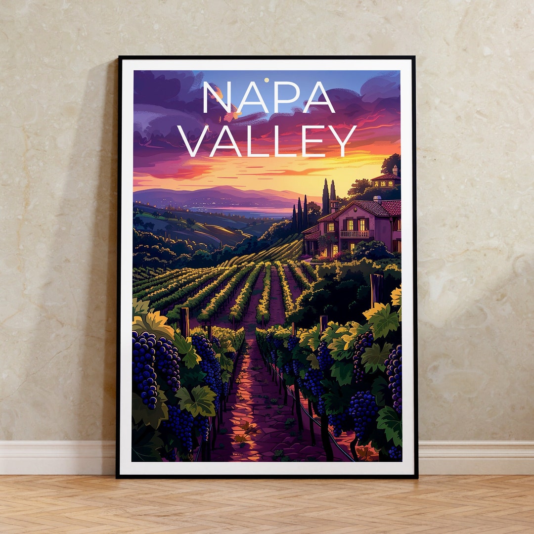 Napa Valley Poster, Napa Valley Print, Vineyard Art, Vineyard Print ...