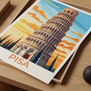Leaning Tower of Pisa Poster, Italy Wall Art, Leaning Tower of Pisa ...