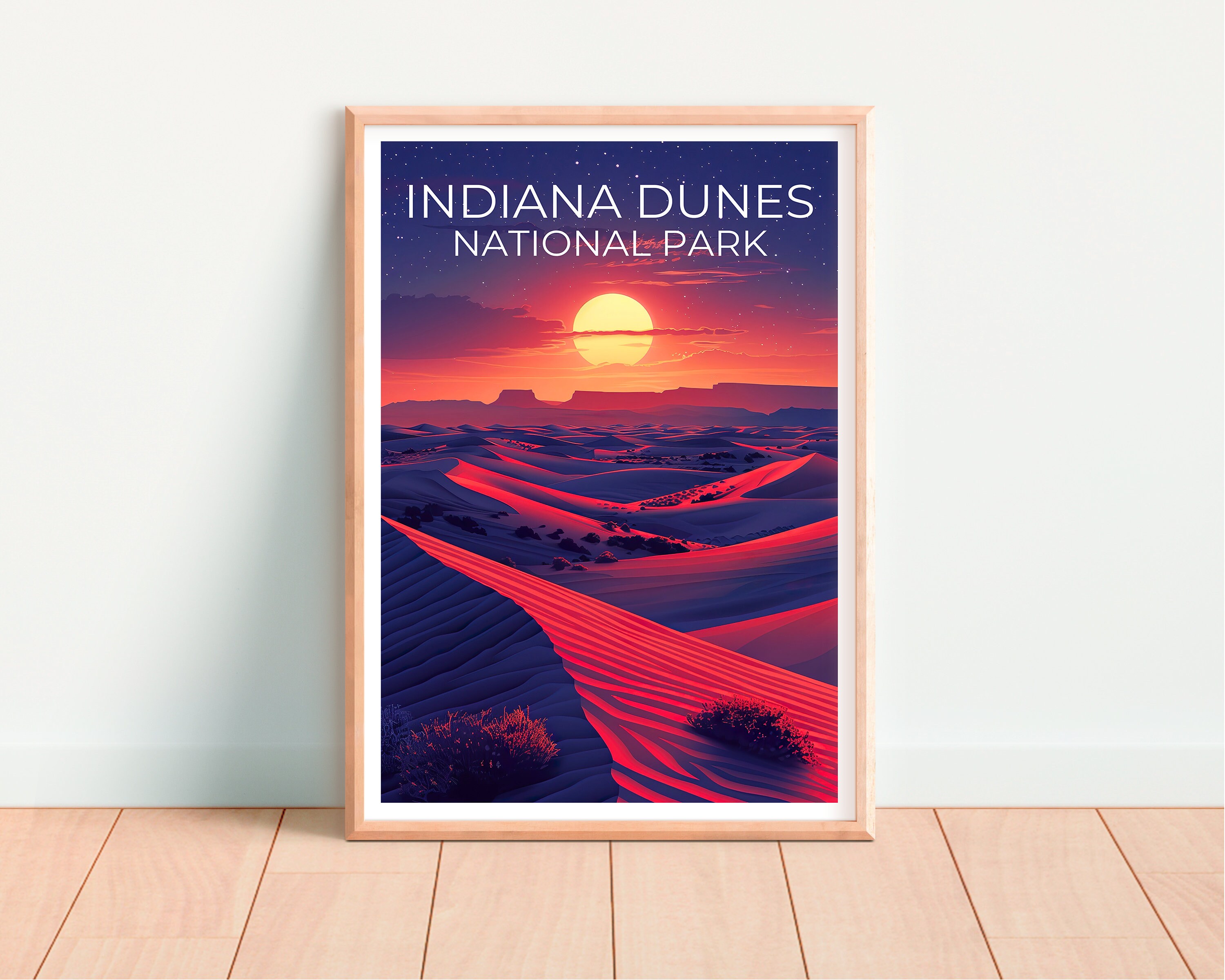 Indiana Dunes National Park Poster, Indiana Dunes Print, Indiana Poster ...