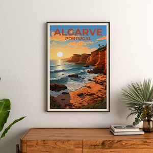 Algarve Travel Poster, Portugal Wall Art, Portugal Print, Algarve ...