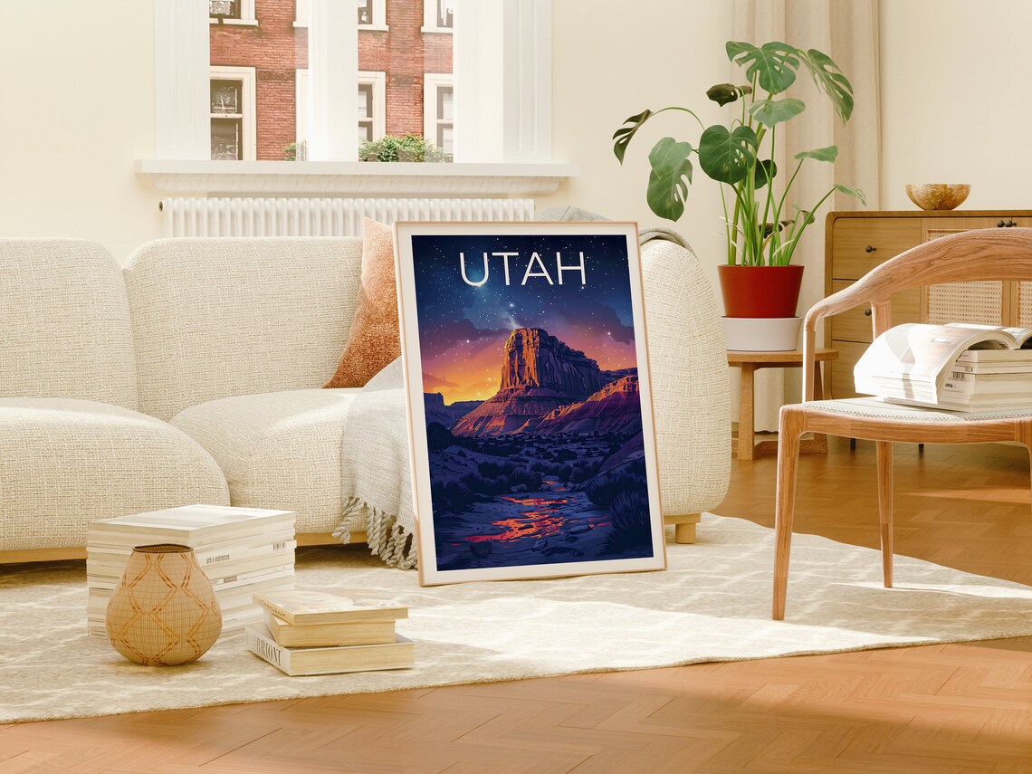 Utah Poster, Utah Print, US Poster, Utah Travel Print, Utah Travel ...