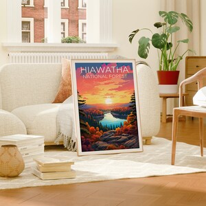 Hiawatha National Forest Poster, Hiawatha Print, Michigan Poster ...