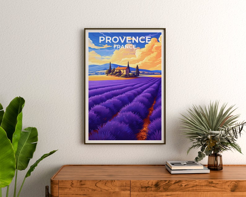 Provence Travel Poster, France Wall Art, Lavender Print, Provence ...
