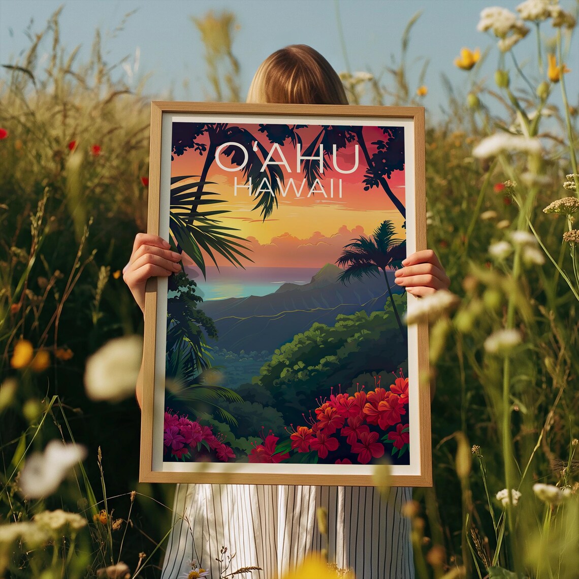 O‘ahu Poster, O‘ahu Print, Hawaii Poster, Hawaii Print, Oahu Poster ...