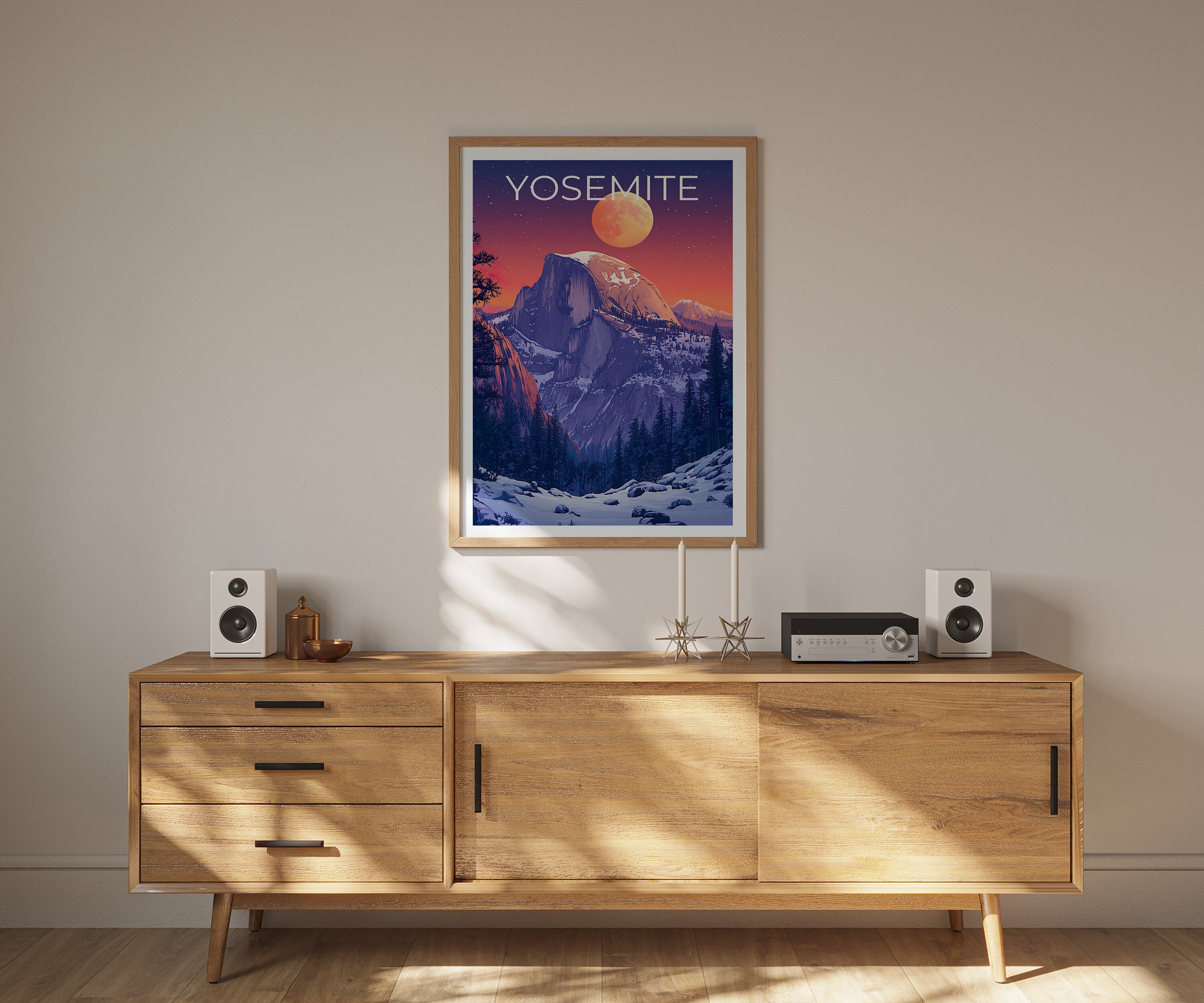Yosemite National Park Poster, Yosemite Print, Half Dome Poster, Half ...