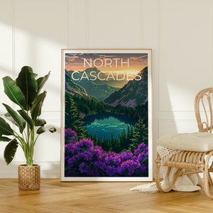 North Cascades National Park Poster, Washington Print, Washington Art ...