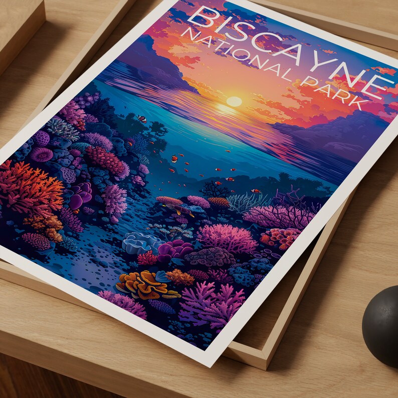 Biscayne National Park Poster, Biscayne Print, Florida Art, Florida ...