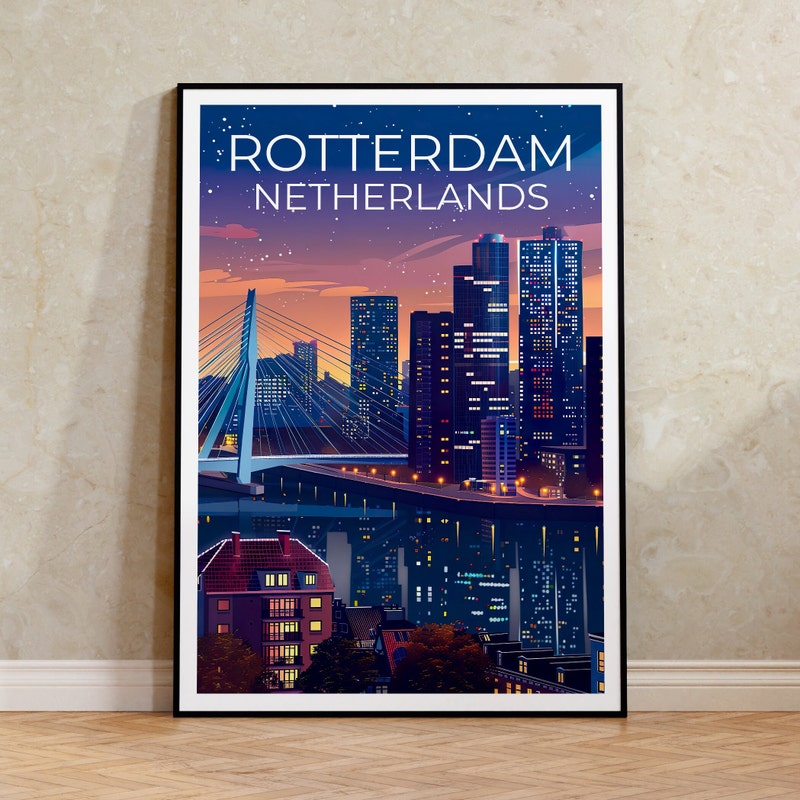 Rotterdam Travel Poster - Etsy