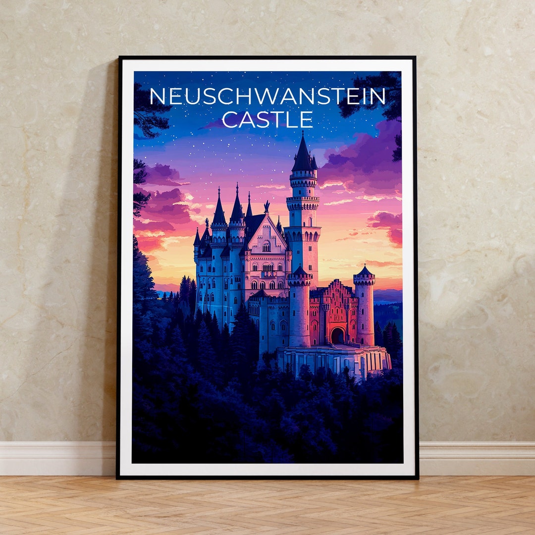 Neuschwanstein Castle Poster, Neuschwanstein Castle Print, Germany ...