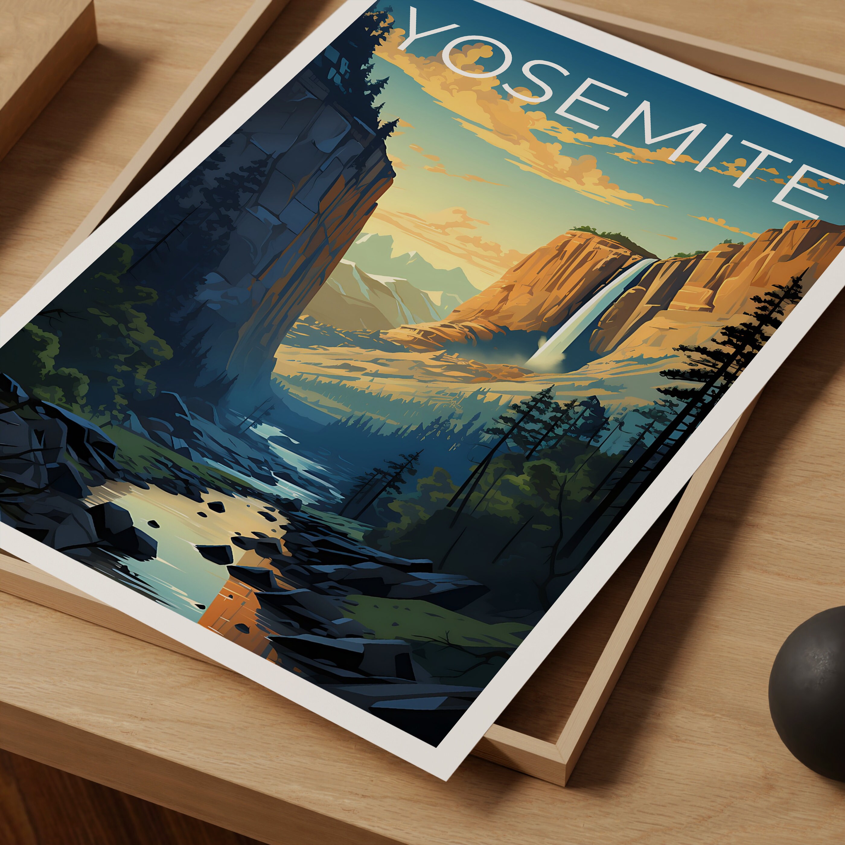 Yosemite Travel Poster, California Wall Art, California Print, Yosemite ...