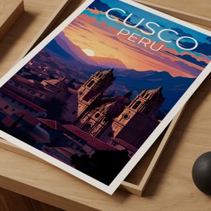 Cusco Travel Poster, Peru Wall Art, Peru Print, Cusco Poster, Peru Poster, City Poster, Cusco ...