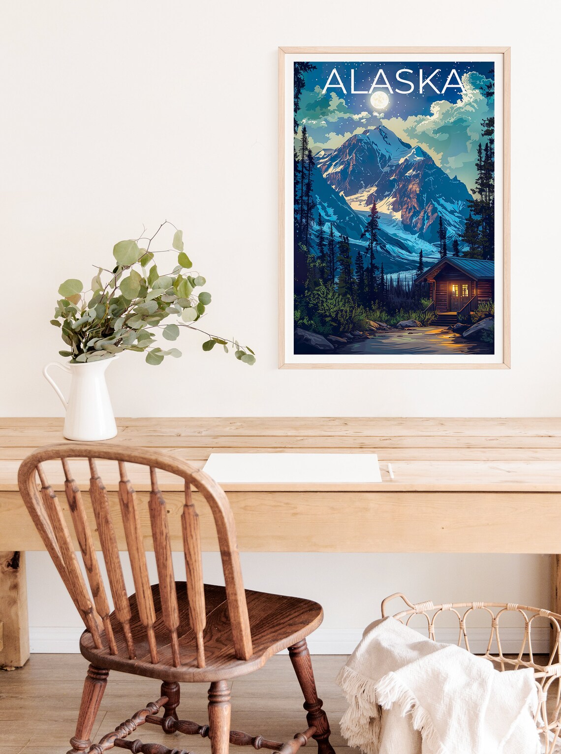 Alaska Poster, Alaska Print, Mountain Poster, Forest Print, Alaska ...