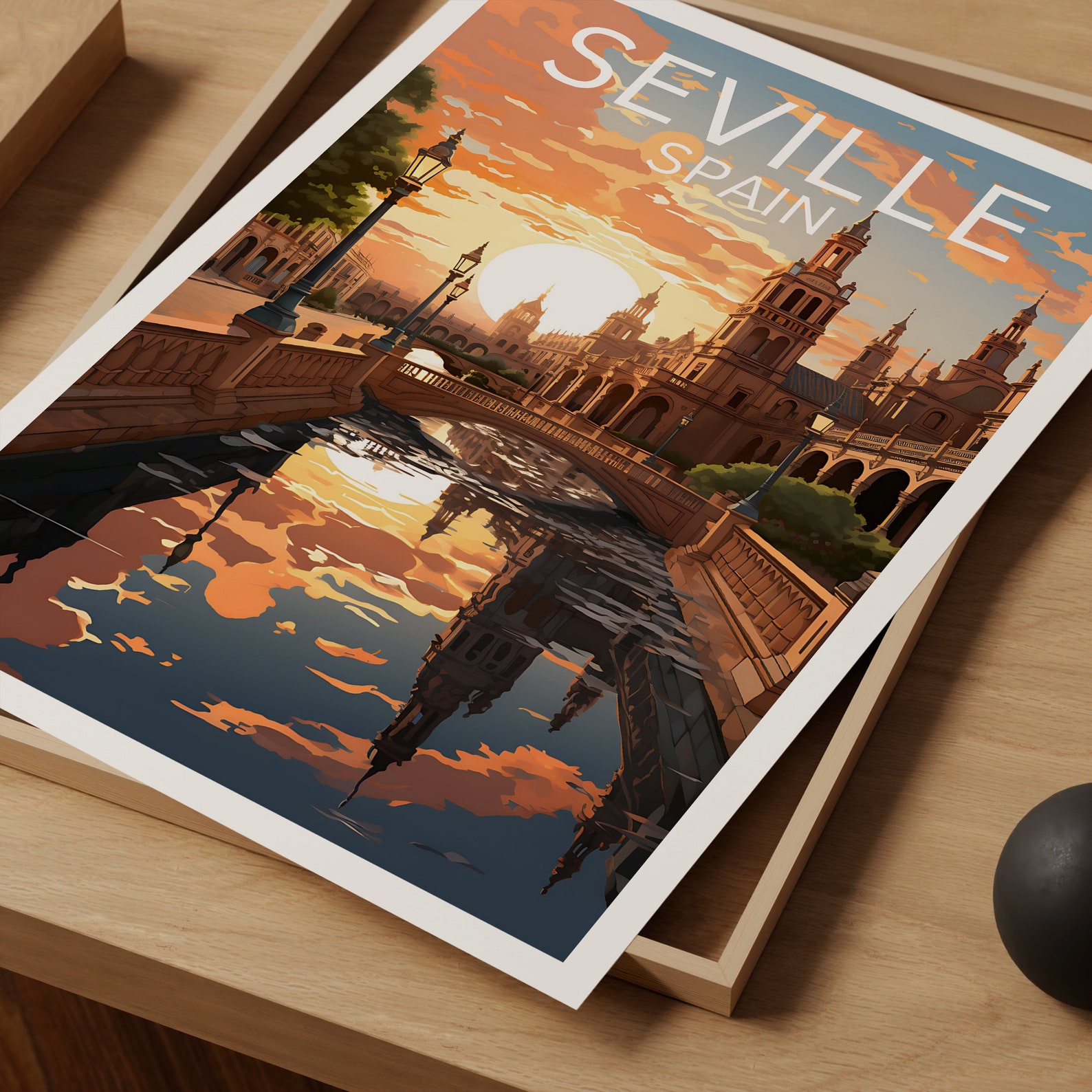 Seville Travel Poster, Spain Wall Art, Spain Print, Seville Poster ...
