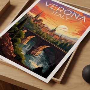 Verona Travel Poster, Italy Wall Art, Italy Print, Verona Poster, Italy ...