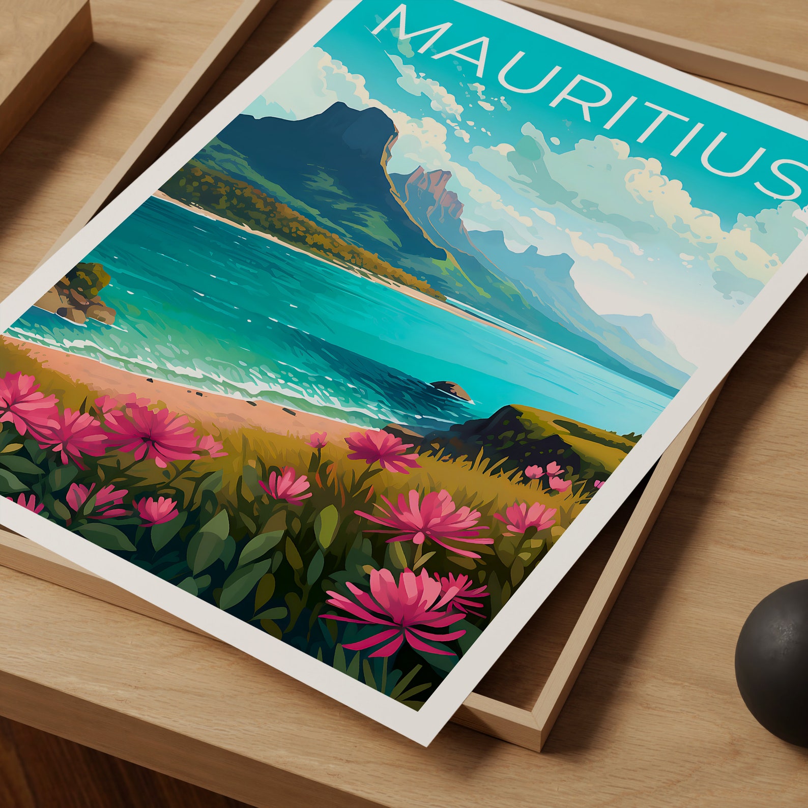 Mauritius Poster, Mauritius Print, Coast Art, Coast Print, Mauritius ...