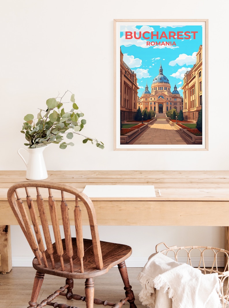 Bucharest Travel Poster Romania Wall Art Romania Print - Etsy