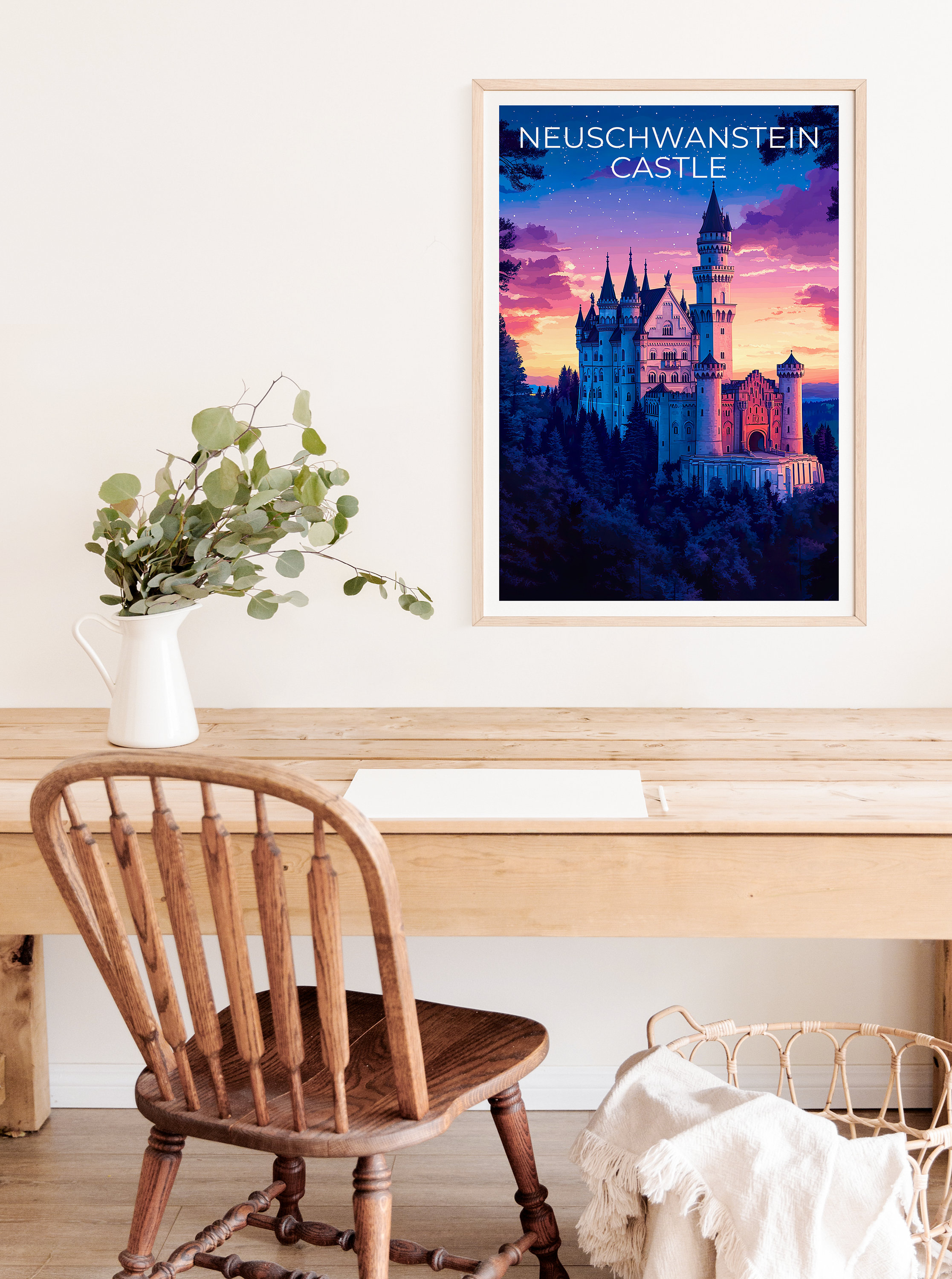 Neuschwanstein Castle Poster, Neuschwanstein Castle Print, Germany ...