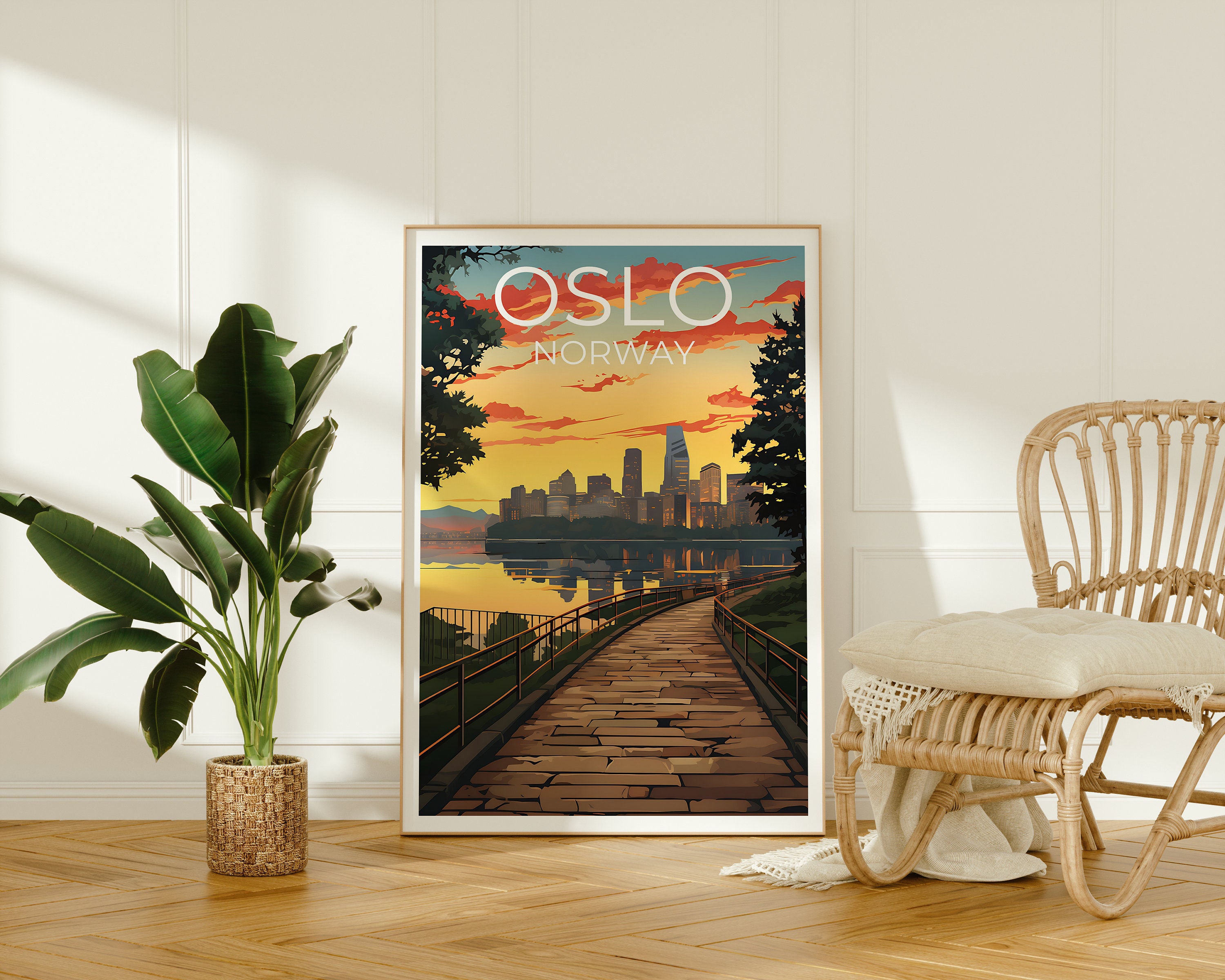 Oslo Travel Poster, Norway Wall Art, Norway Print, Oslo Poster, Norway ...