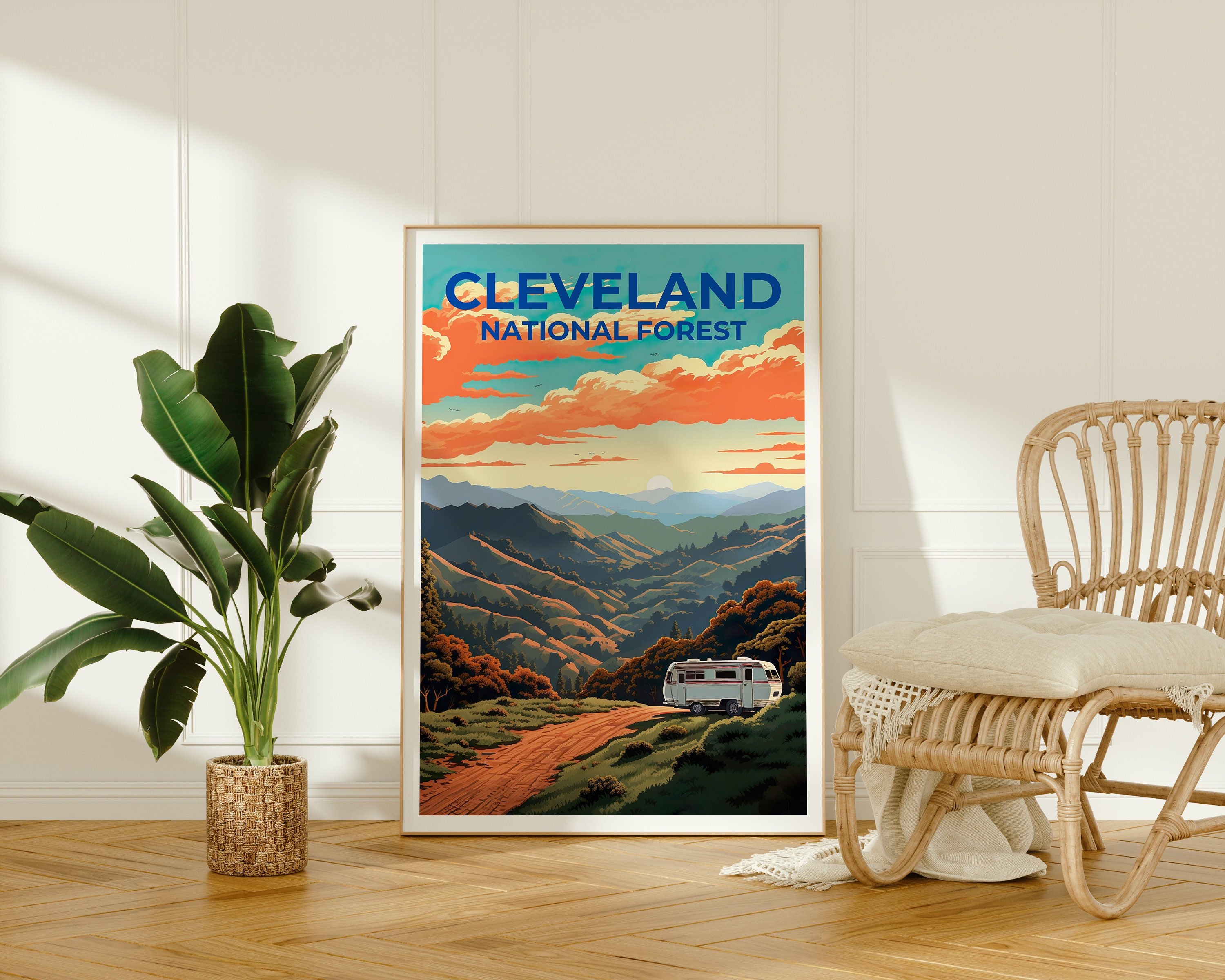Cleveland National Forest Travel Poster Forest Wall Art - Etsy