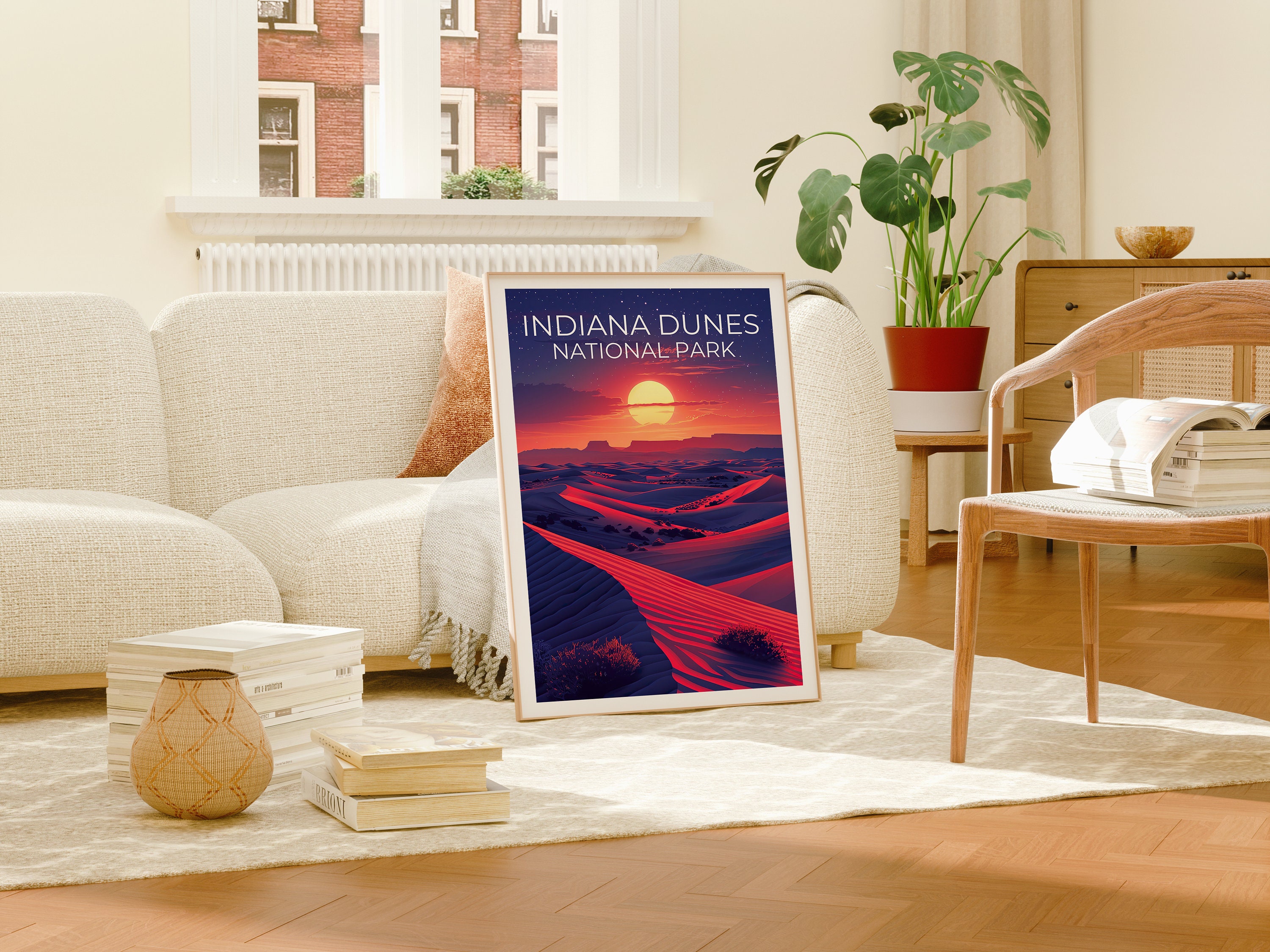 Indiana Dunes National Park Poster, Indiana Dunes Print, Indiana Poster ...