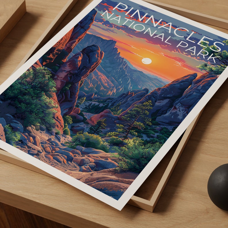 Pinnacles National Park Poster, Pinnacles Print, California Poster ...
