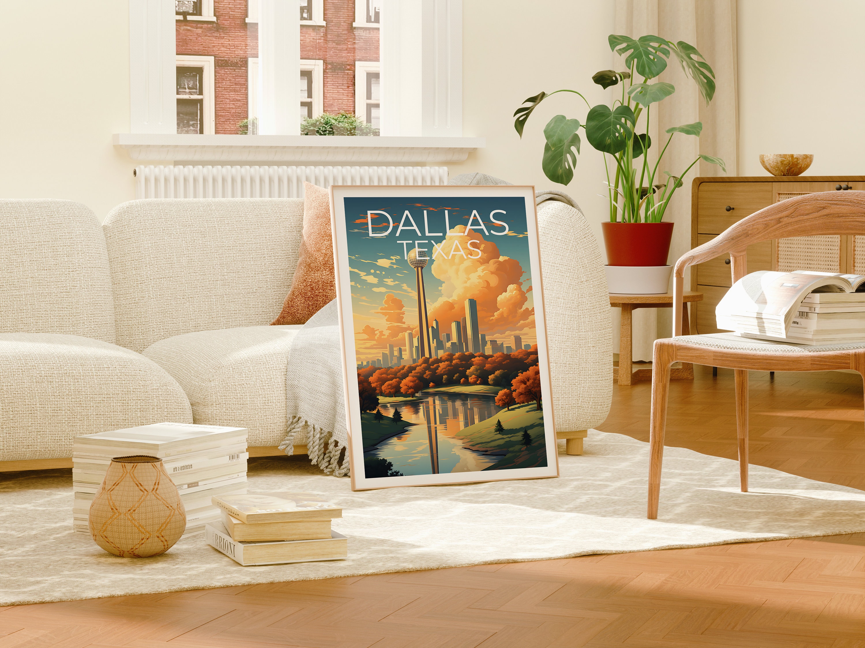 Dallas Travel Poster, Texas Wall Art, Texas Print, Dallas Poster, Texas ...