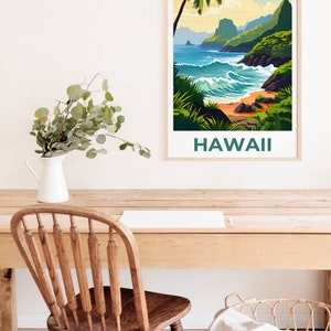 Hawaii Poster, Hawaii Print, Island Poster, Island Print, Hawaii Travel ...