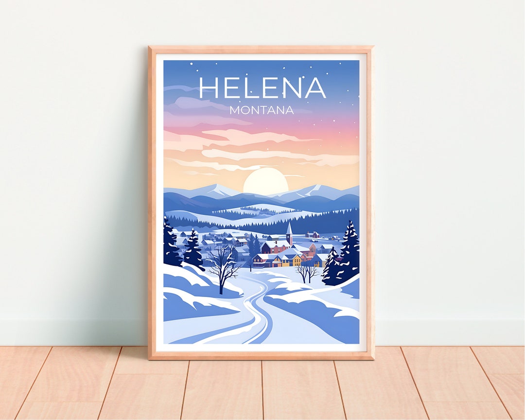 Helena Travel Poster, Montana Wall Art, Montana Print, Helena Poster ...