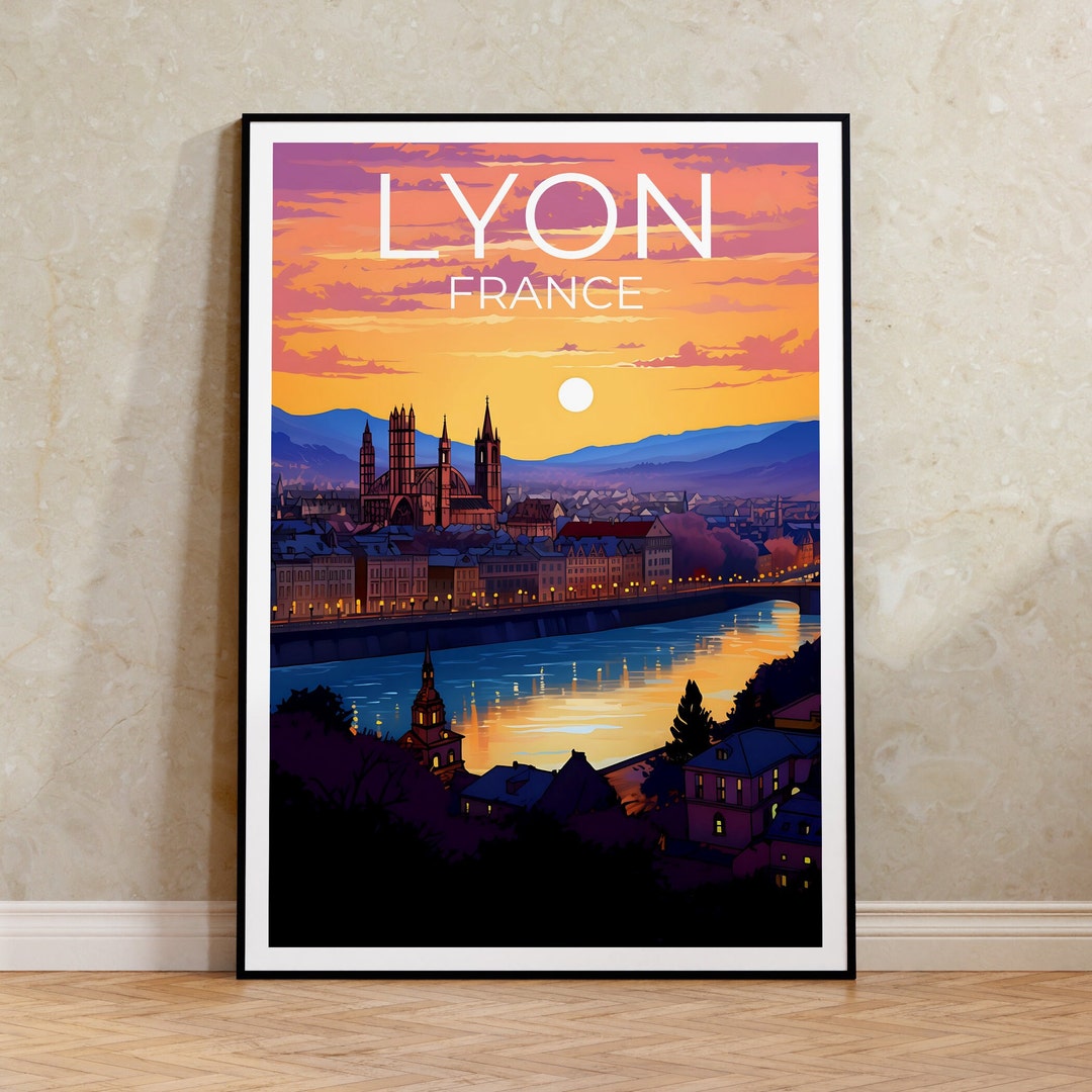 Lyon Travel Poster, France Wall Art, France Print, Lyon Poster, France ...