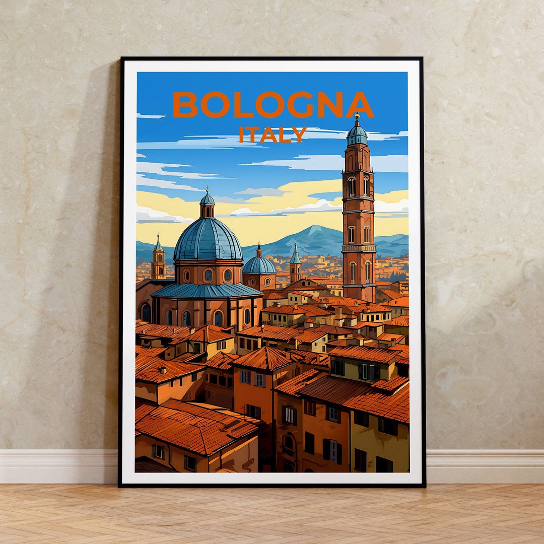 Bologna Travel Poster, Italy Wall Art, Italy Print, Bologna Poster ...