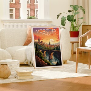 Verona Travel Poster, Italy Wall Art, Italy Print, Verona Poster, Italy ...