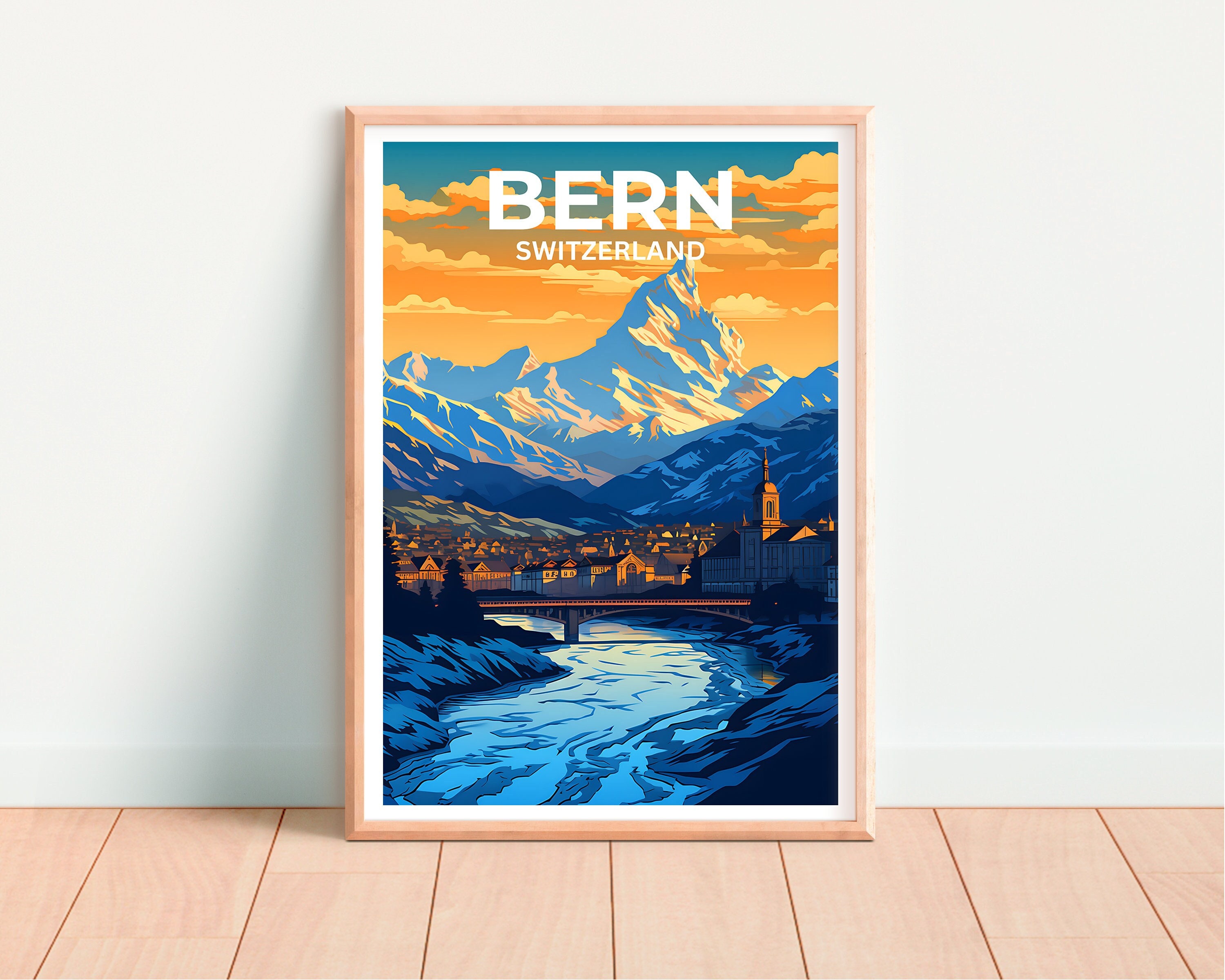 Bern Travel Poster, Switzerland Wall Art, Switzerland Print, Bern ...