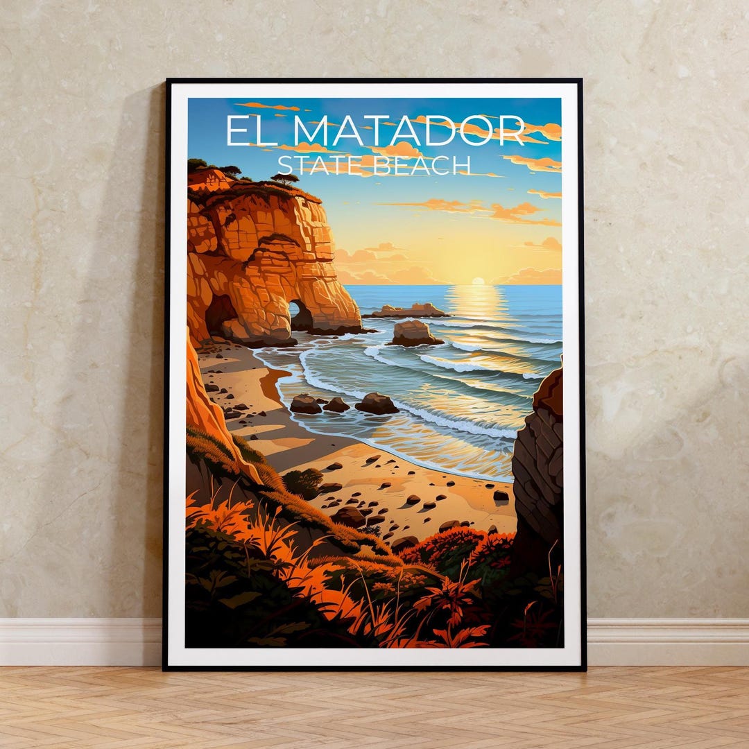 El Matador State Beach Travel Print, California Poster, Coast Wall Art ...