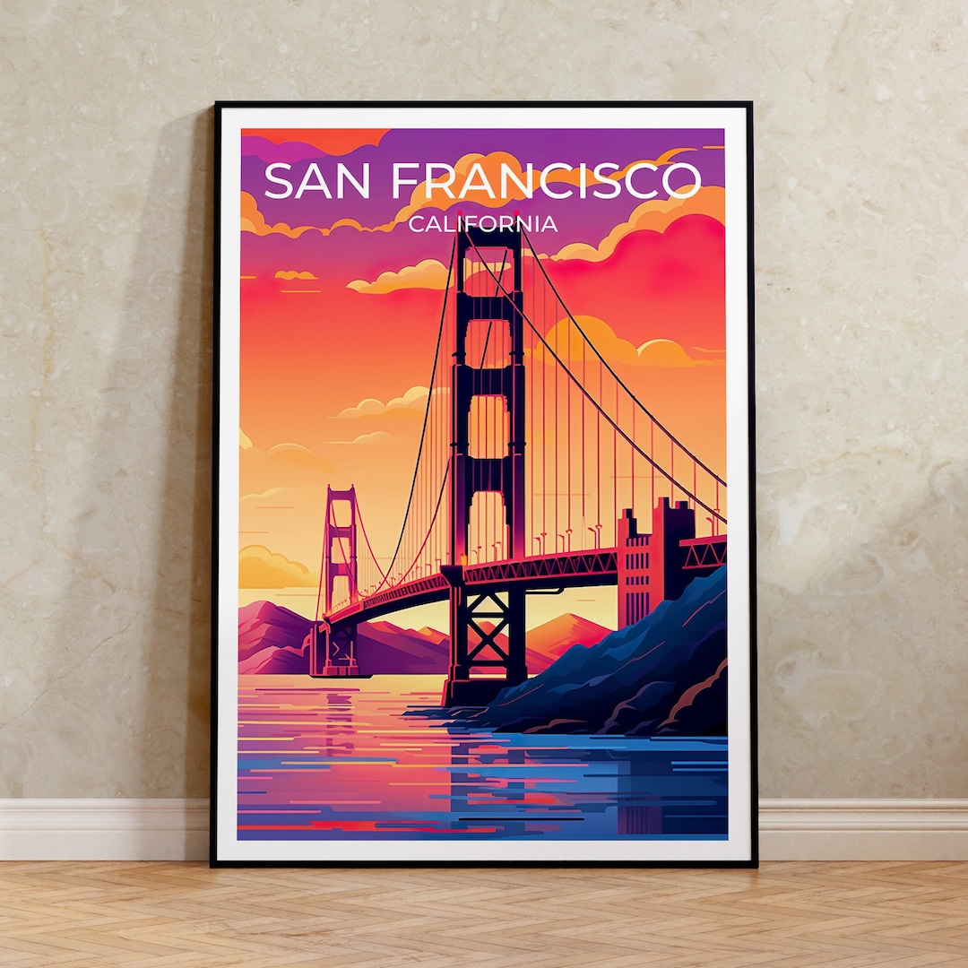 San Francisco Travel Poster, California Art, San Francisco Poster ...