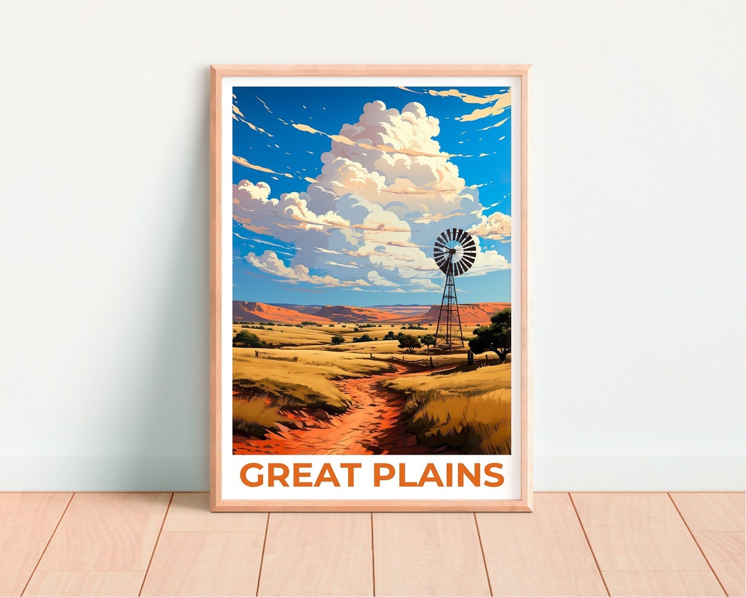 Great Plains Travel Poster, the Plains Wall Art, the Plains Print ...